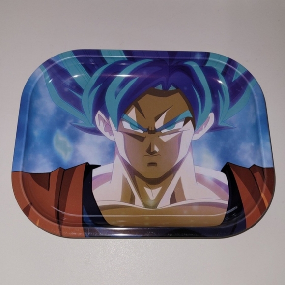 Storage & Organization | Dragon Ball Goku Blue Metal Anime Rolling Tray ...